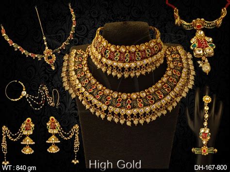 Chokor Style Designer Kundan Dulhan Set Kundan Jewellery Kundan