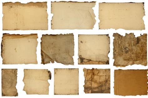 Premium Photo Vintage Torn Paper Scraps For Digital Collage Designs