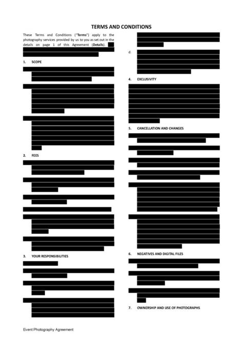 Additional Clauses For Photography Terms Cherrypicka