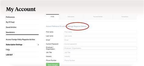 Update Mailing Address Foreign Policy