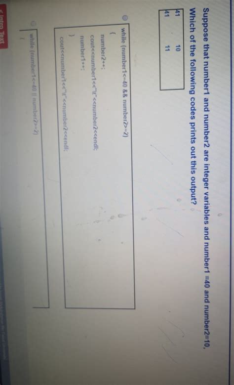 Solved Suppose That Number1 And Number2 Are Integer Chegg