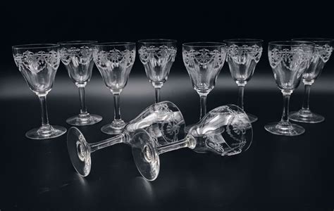 White Wine Glasses 10 Crystal Catawiki