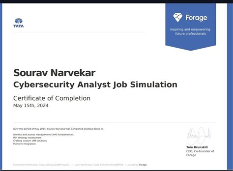 Sourav Narvekar On Linkedin Cybersecurity Tata Analyst
