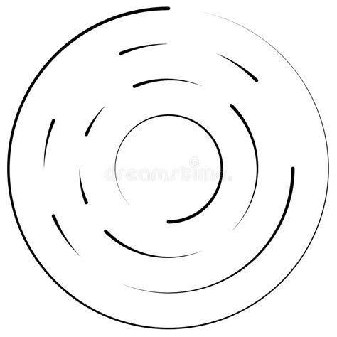 Segmented Circular Concentric Circle Element Stock Vector