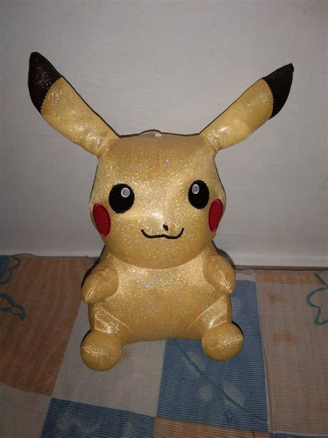 Pokemon Sparkly Pikachu Shiny Glossy Plush Plushie Stuffed Toy 28 Cm