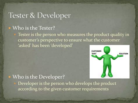 tester vs developer ppt