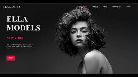 Beautiful Modeling Landing Page Layout With Html And Css A Step By Step