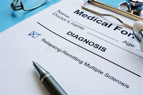 Relapsing Remitting Multiple Sclerosis Diagnosis Stock Image Image