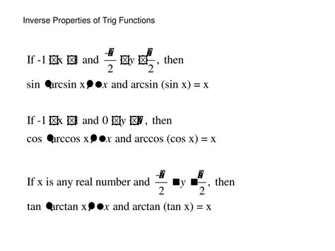 ppt inverse trig functions principal values and properties powerpoint