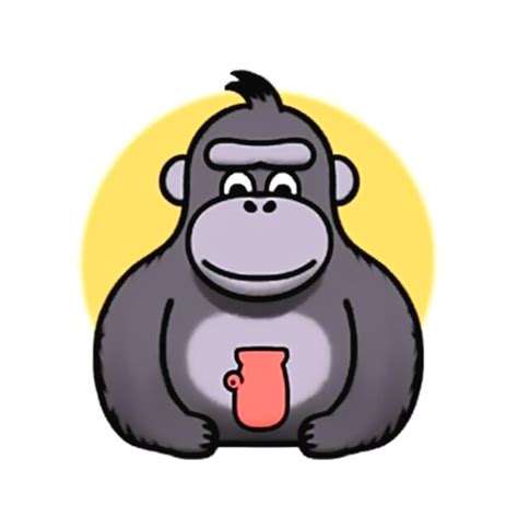 53000 Curious Chibi Gorilla Illustration Pictures