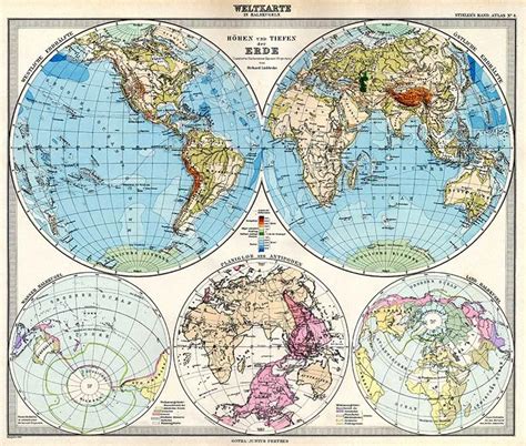 Blank Hemispheres Of The World