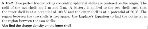 Solved 515 2 Two Perfectly Conducting Concentric Spherical