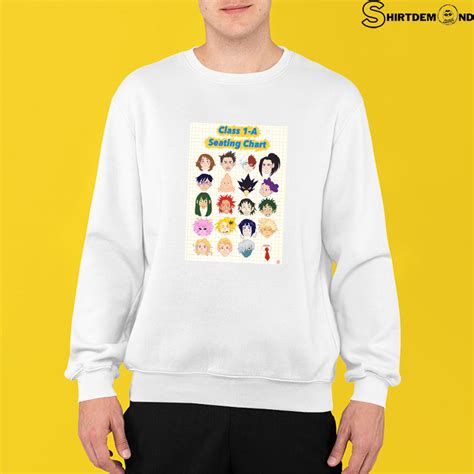 My Hero Academia Seating Chart Bnha Class 1 A Seating Chart T Shirt