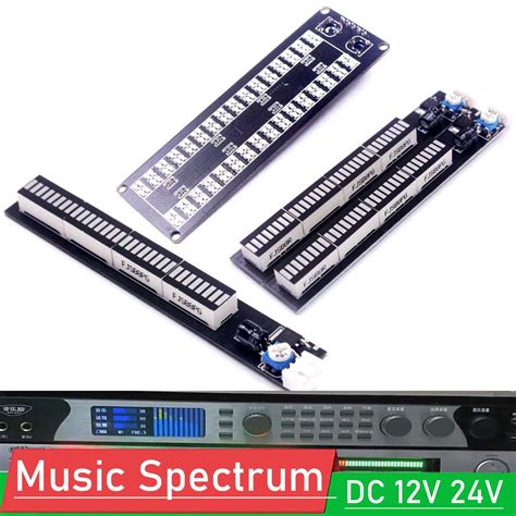 LED Stereo Music Spectrum Light Audio Level Indicator 12V 24V Power