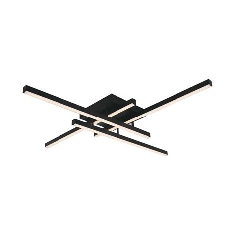 Lustre Led Design Moderne 38w Noir 850 850 150mm 4000k Leroy Merlin