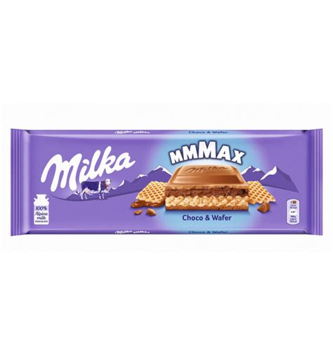 Гигантская шоколадная плитка Milka Choco And Wafer Милка Чоко Вафер с вафельной прослойкой 300