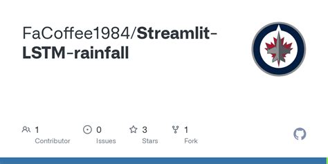 GitHub FaCoffee1984 Streamlit LSTM Rainfall