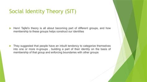 Social Identity Theory 1 Pptx