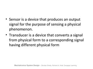 Mechatronics Sensors PPT Computer Peripherals Computing