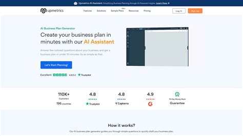 Upmetrics Ai Business Plan Generator Create Business Plans Fast Creatiai