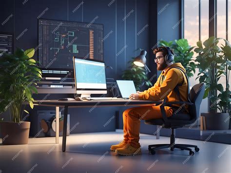 Premium Ai Image Programmer Or Developer And Coding Programming And