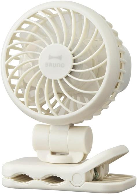 Amazon Bruno ブルーノ ハンディファン 扇風機 小型 クリップ ポータブル ミニファン 軽量 アイボリー 白 Bde066