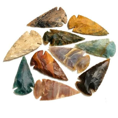 Large Fancy Agate Arrowheads 25 4 1 Piece Grade A Carved