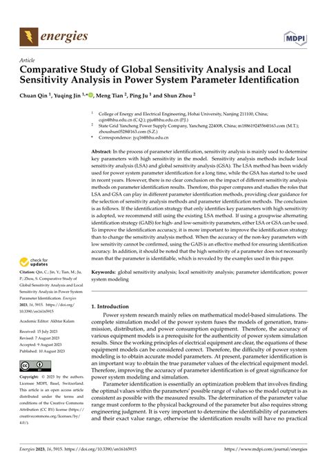 Pdf Comparative Study Of Global Sensitivity Analysis And Local