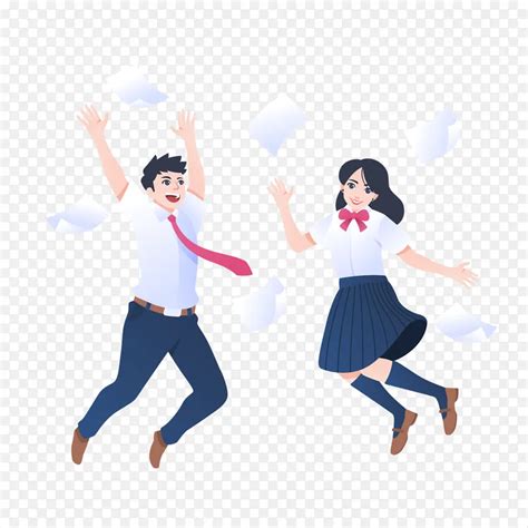 快乐的学生跳跃PNG图片素材下载 图片编号qegxwwax 免抠素材网