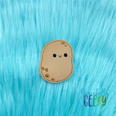 Kawaii Potato Feltie Ith Embroidery Design 4x4 Hoop And Larger