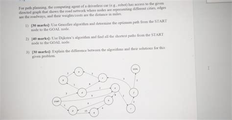 For Path Planning The Computing Agent Of A