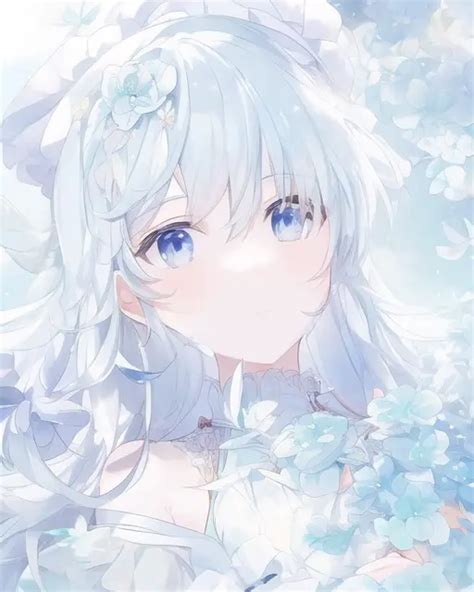 Anime White Hair Blue Eyes