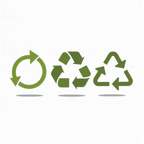 Quatre Symboles De Recyclage Vecteur Premium Généré à Base Dia