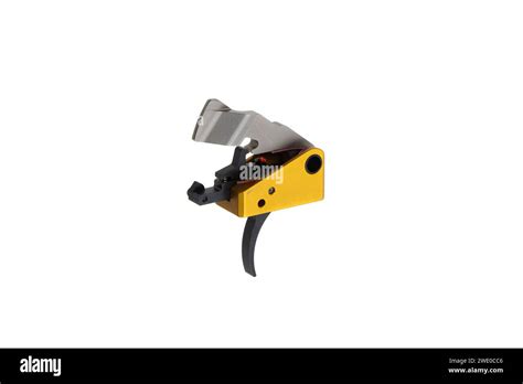 Shock Trigger For Gun Isolate On White Background Gun Trigger Repair