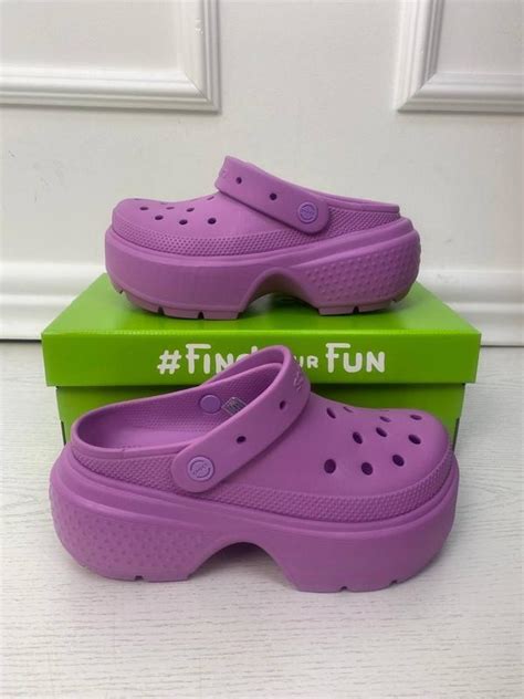 Crocs Stomp Clog Bubble рожеві крокси на платформі — ціна 2650 грн у каталозі Сабо Купити жіночі