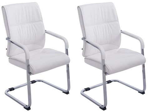 Lot De 2 Chaises Cantilever Xxl Anubis En Similicuir Avec Accoudoirs