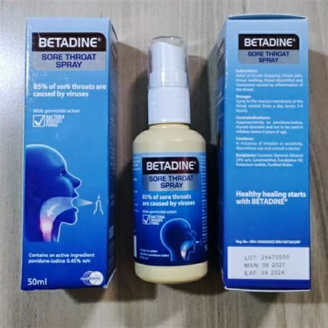 Jual BETADINE SORE THROAT SPRAY ANTISEPTIK PENCEGAH VIRUS 50 ML