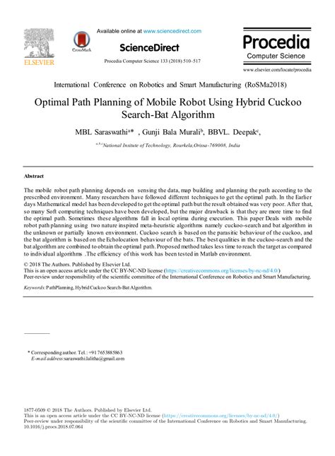 pdf optimal path planning of mobile robot using hybrid cuckoo search