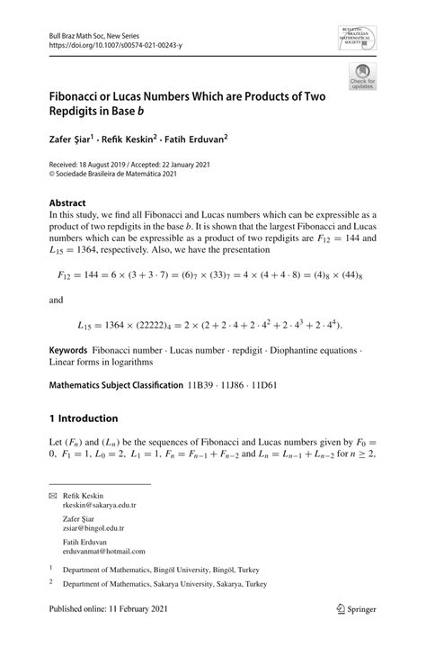 Pdf Fibonacci Or Lucas Numbers Which Are Products Of Two Repdigits In