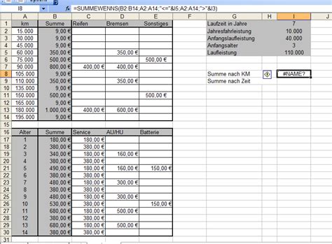 Excel Formel Zusammenrechnen Von Summen Wer Weiss Was De
