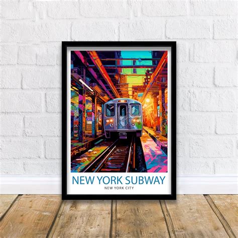 New York Subway Print Nyc Subway Wall Decor New York City Subway
