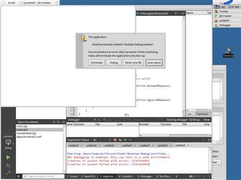 Error Using Qt Creator With Webkit And App Crashes Development