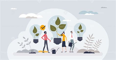 Sustainable Innovation And Smart Ecological Business Tiny Person Concept Vectormine