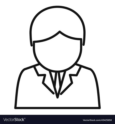 Secret Agent Icon Outline Phone Royalty Free Vector Image