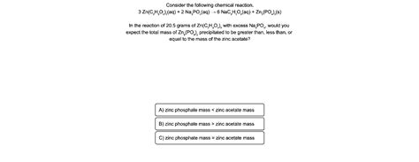 Solved Consider The Following Chemical Reaction Chegg