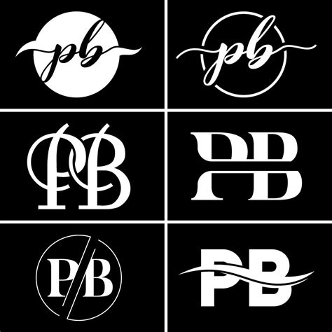 Initial Letter P B Logo Design Vector Template Graphic Alphabet Symbol