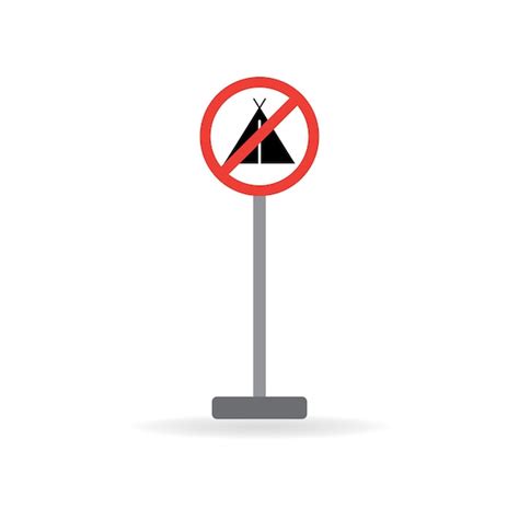 Premium Vector No Camping Sign