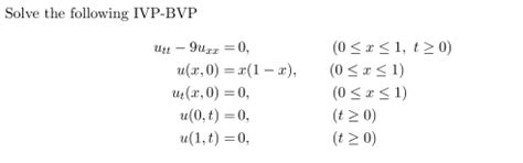 Solved Solve The Following IVP BVP Chegg Com