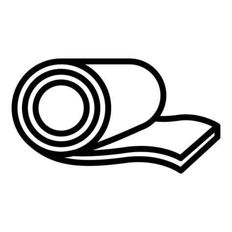 Yoga Mat Icon Outline Style 14349671 Vector Art At Vecteezy