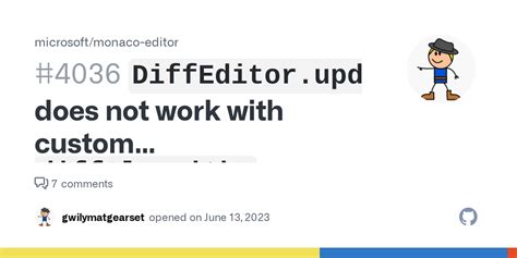 `diffeditorupdateoptions` Does Not Work With Custom `diffalgorithm